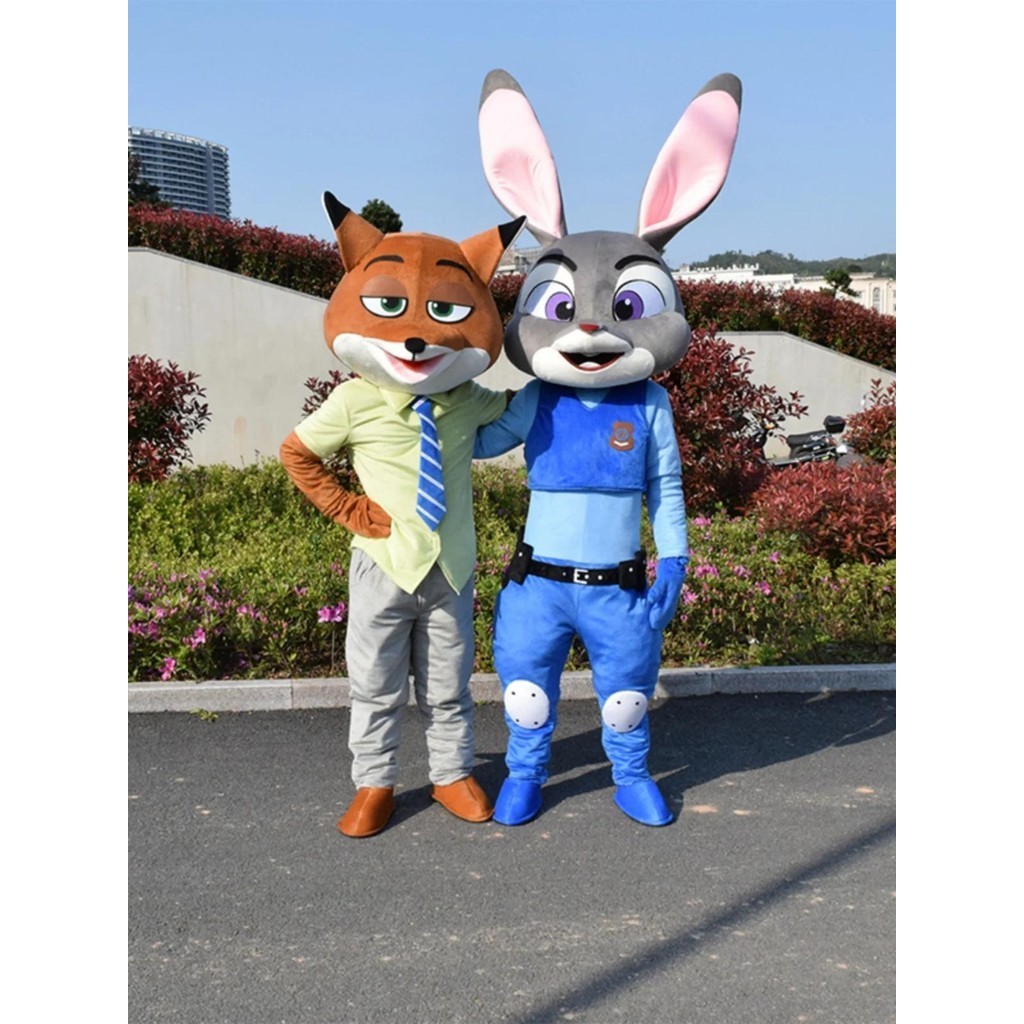 Zootopia Rabbit Judy Fox Nick Sloth Cartoon Character Costume Mascot ...