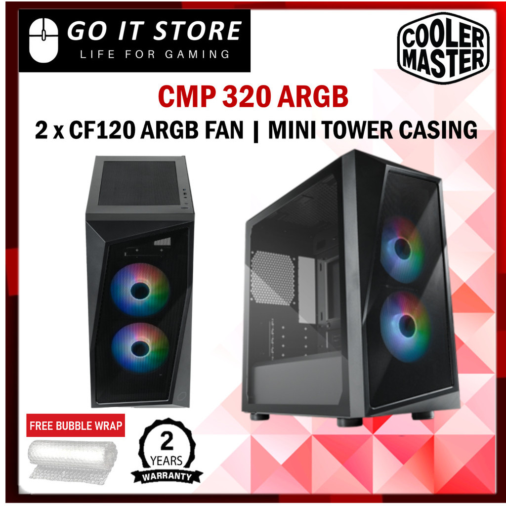 COOLER MASTER CMP320 ARGB mATX PC CASE (CP320-KGNN-S00 | CP320-KGNN-S01 ...