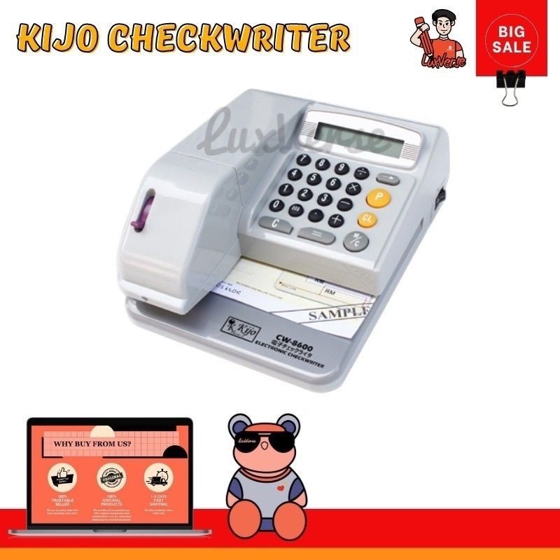 CW-8600 KIJO Electronic Checkwriter Machine Cheque Writer 🔥ReadyStock🔥 ...