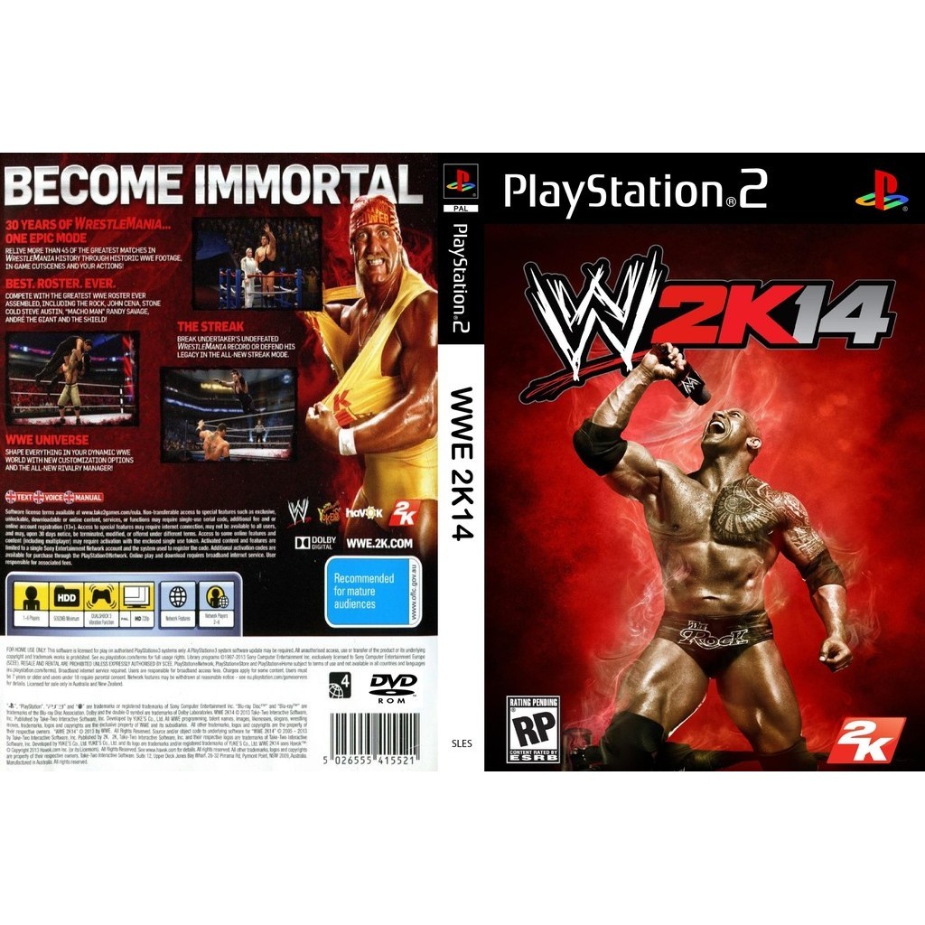 （PS2 Games CD DVD）PS2 WWE SmackDown! vs. Raw 2014 (2k14) (Dvd Game ...