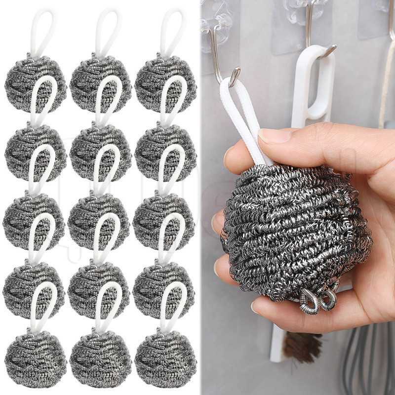 Stainless Steel Cleaning Ball - Metal Sponge Scouring Ball - Household ...