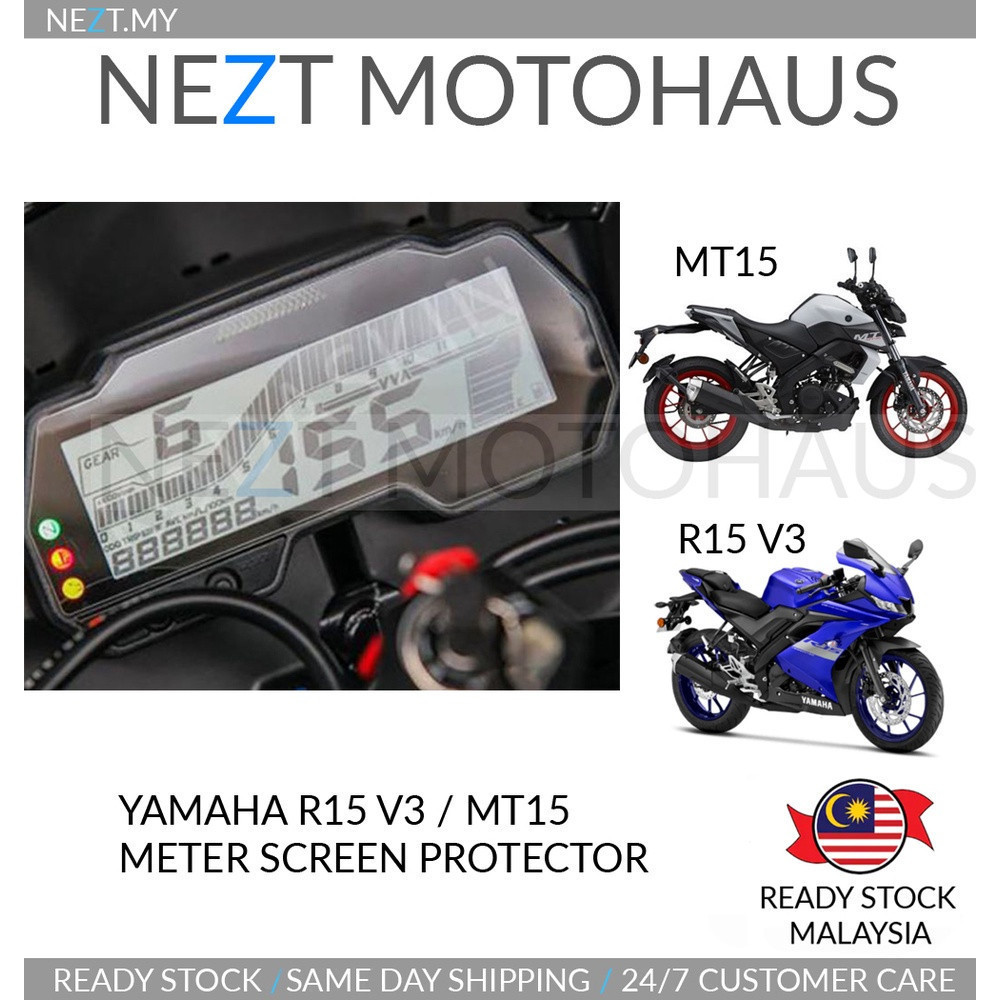 Yamaha R15 V3 / MT15 Meter Screen Protector Anti Scratch TPU MATERIAL ...