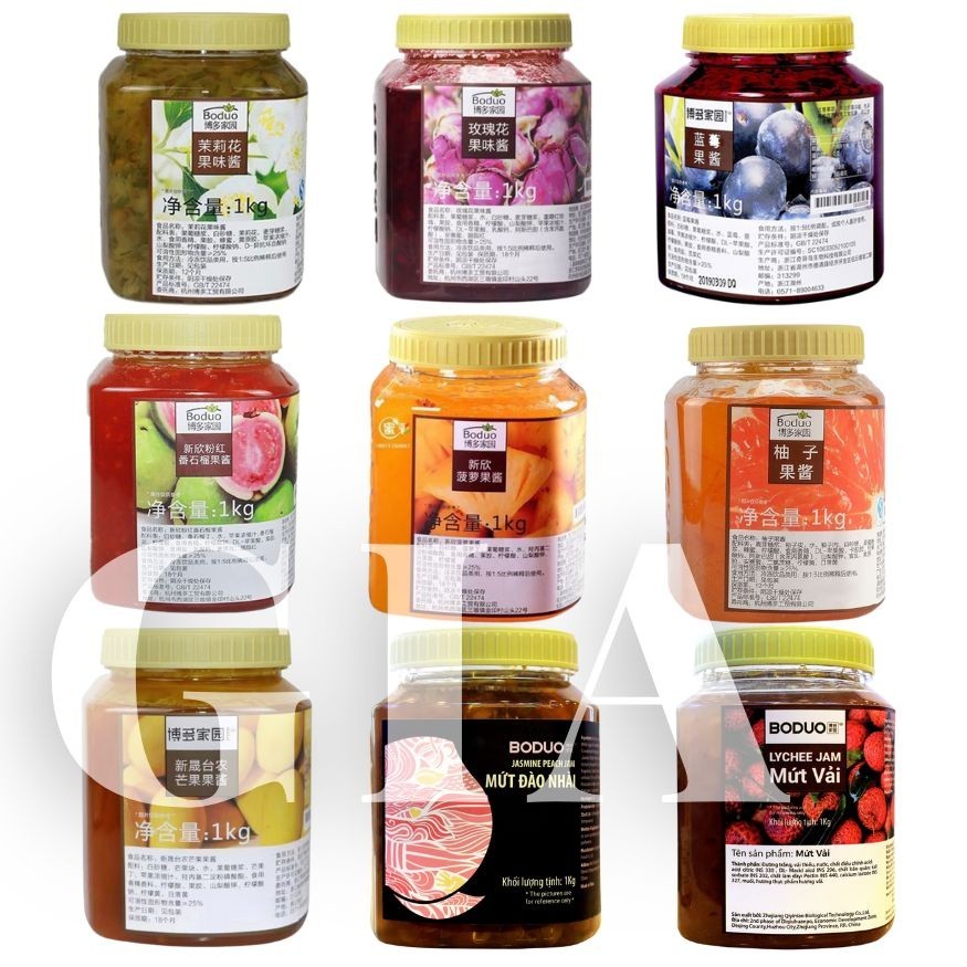Boduo Jam Fruit Jam 1kg Jar (Many Flavors) | Shopee Malaysia