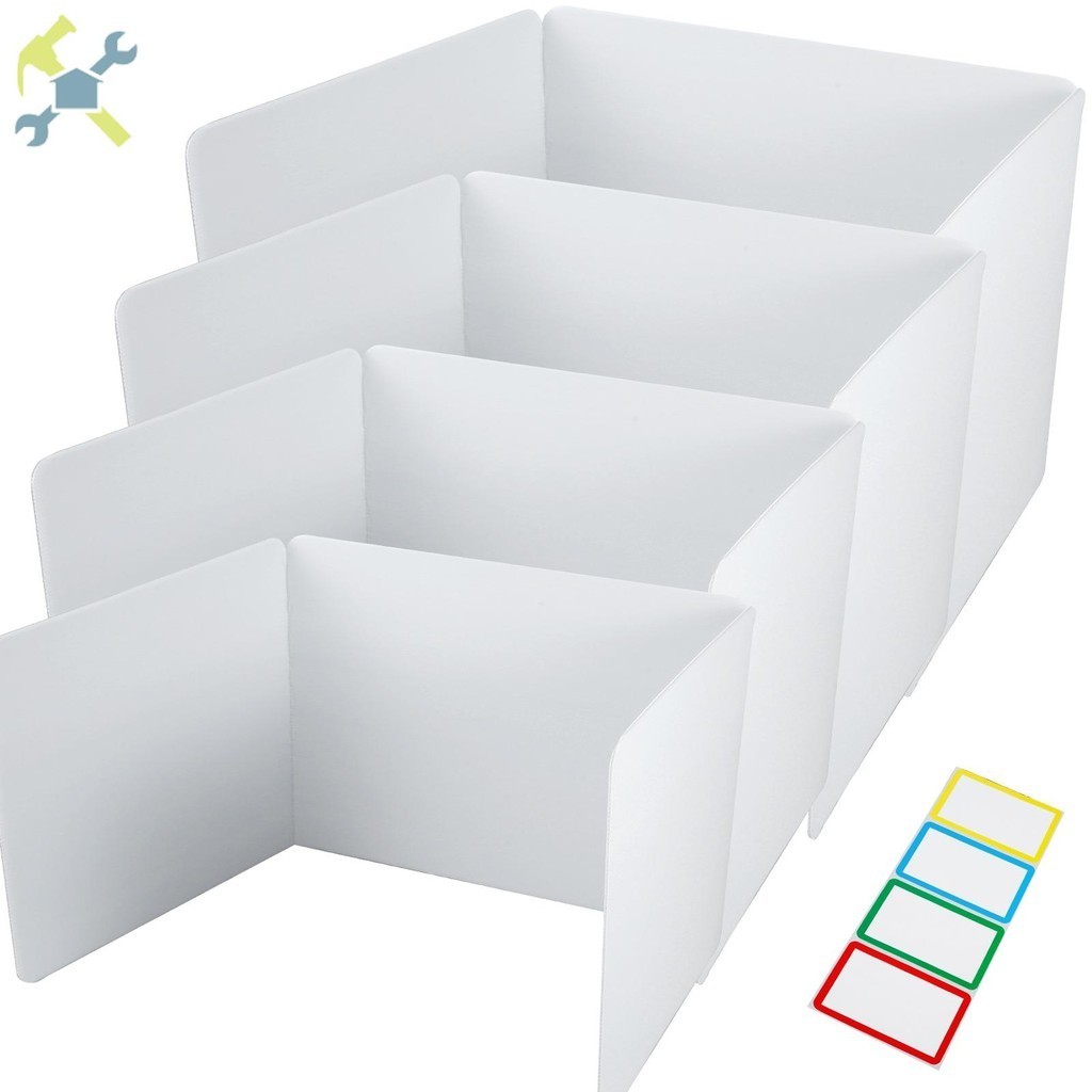 4Pcs Desk Privacy Divider Panel with Labels Reusable PVC Classroom ...