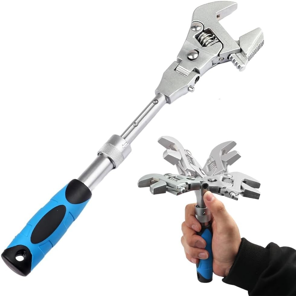 Multifunctional Retractable Adjustable Wrench, 5-in-1 Adjustable 180 ...