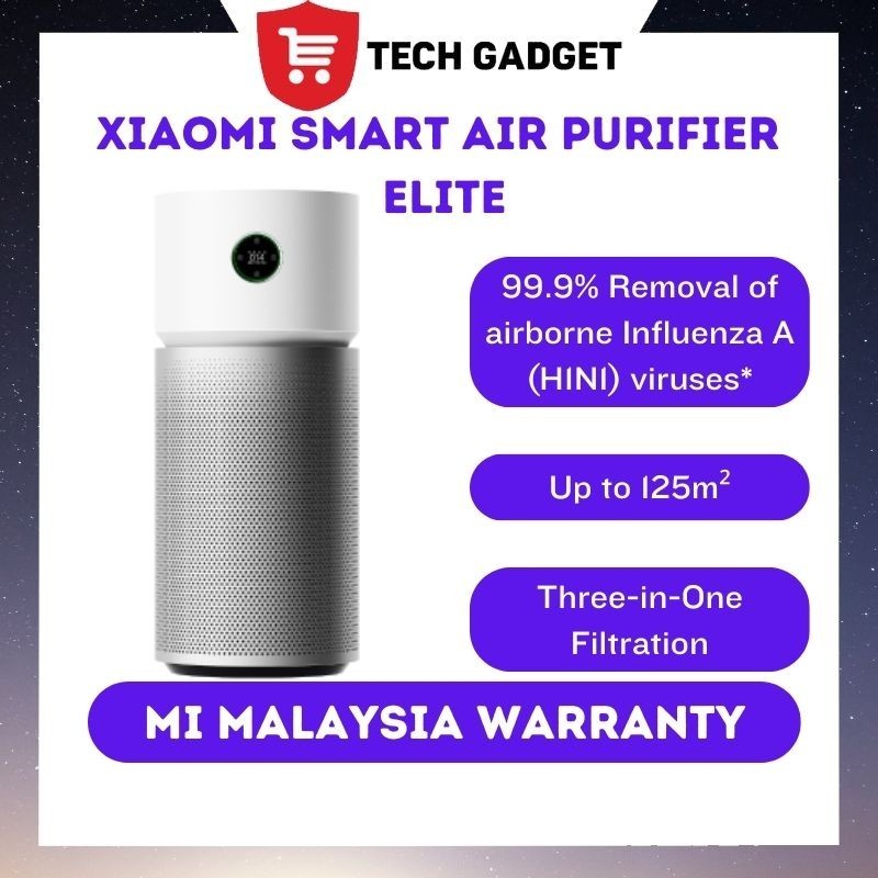Xiaomi Smart Air Purifier Elite |99.9% Removal of Airborne Influenza A ...