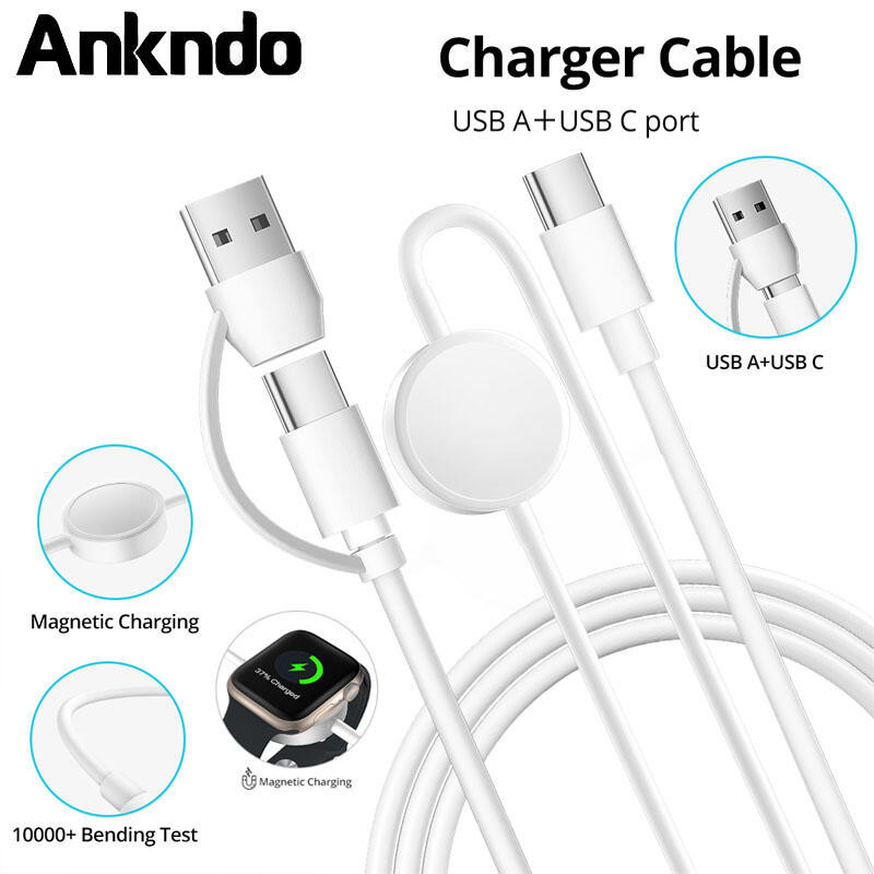 Ankndo 2 In 1 Wireless Charger for Aple Watch Series 8 7 6 5 1 2 3 4 ...