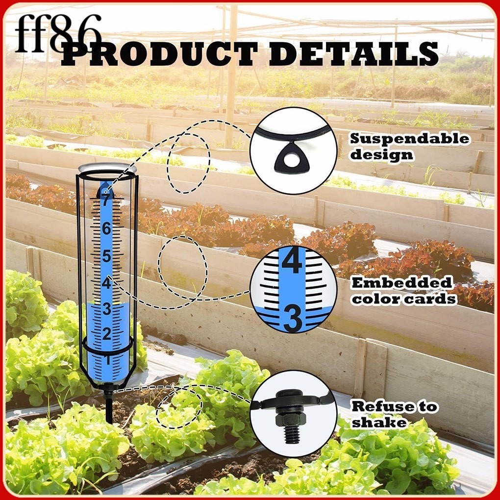 Plastic Transparent Large Digital Rain Meter Adjustable Water Volume ...