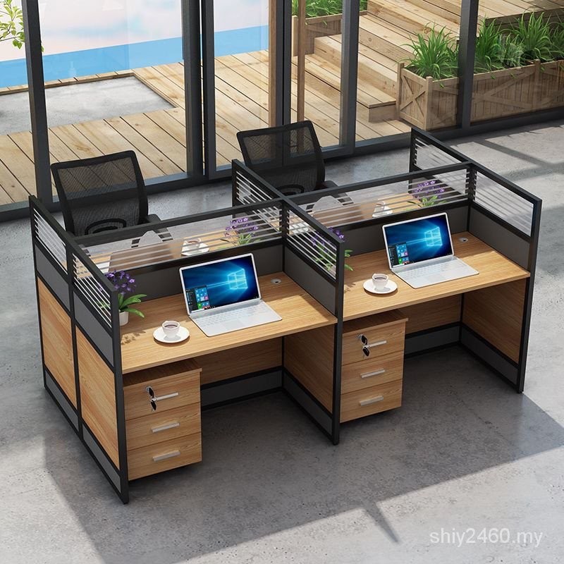 Staff Computer Desk 4 People 6 People Table Chair Combination Modern ...