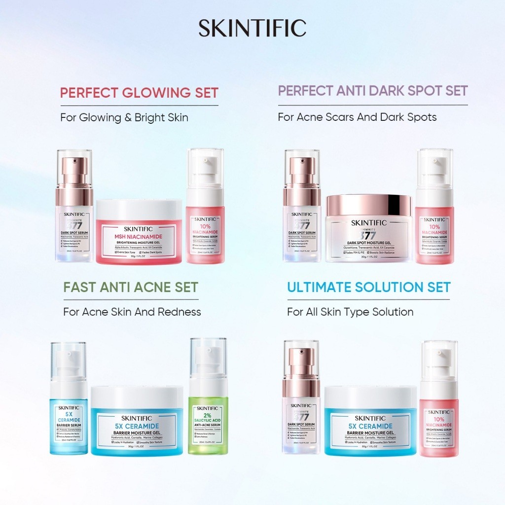 【Nearest Warehouse Delivers】SKINTIFIC Perfect 3pcs Skincare Set Paket ...