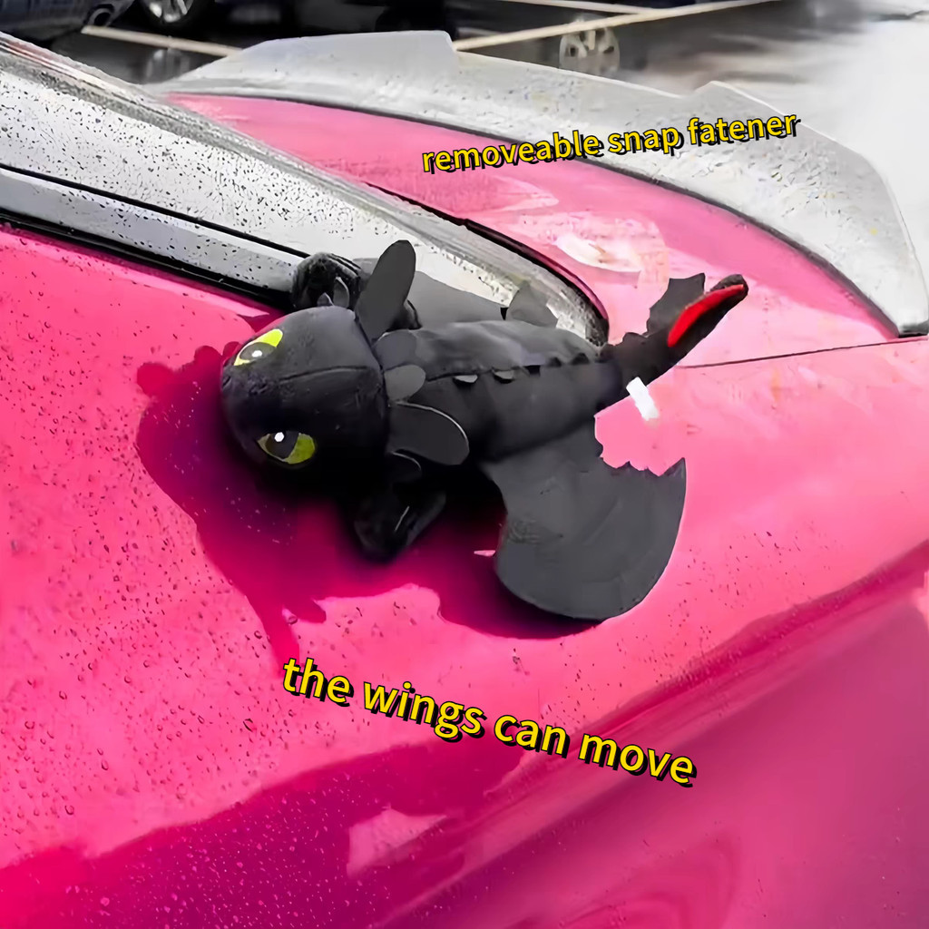 Car Toothless[Wings Movable]Car Top Battery Electric Vehicle Helmet ...