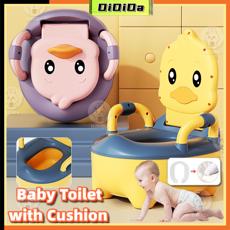 Portable Kids Toile Baby Toilet Bowl Seat with Cushion and Anti-slip ...