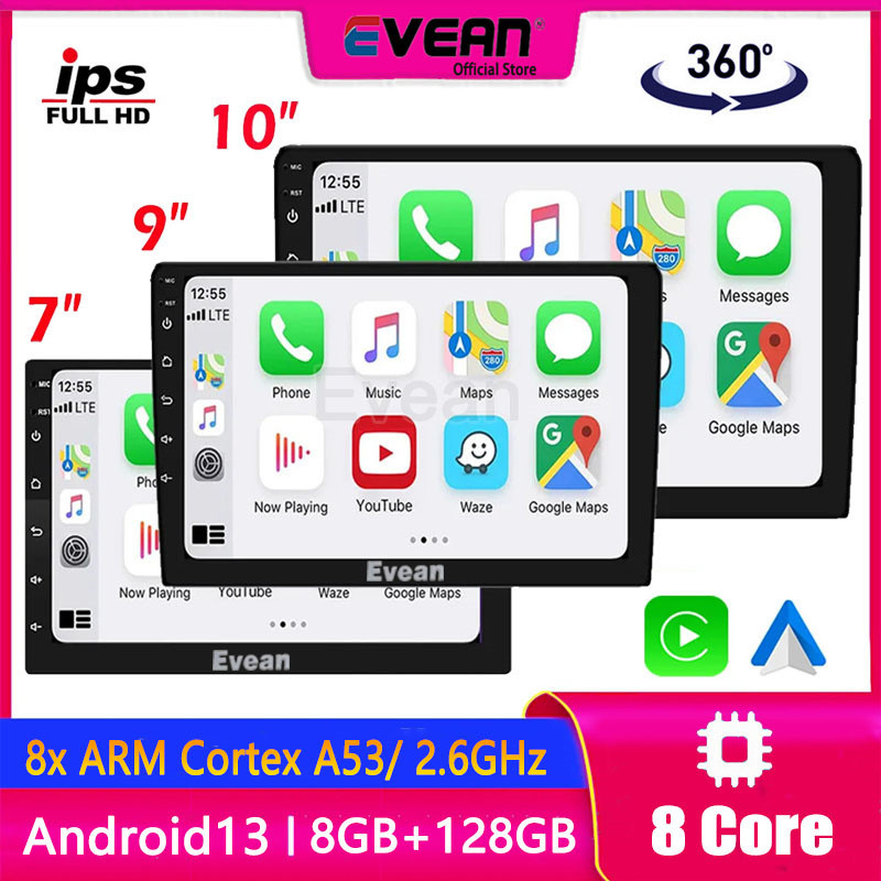 Evean 8g 128g Octa Core 7 9 10 Inch Android Player Car Radio