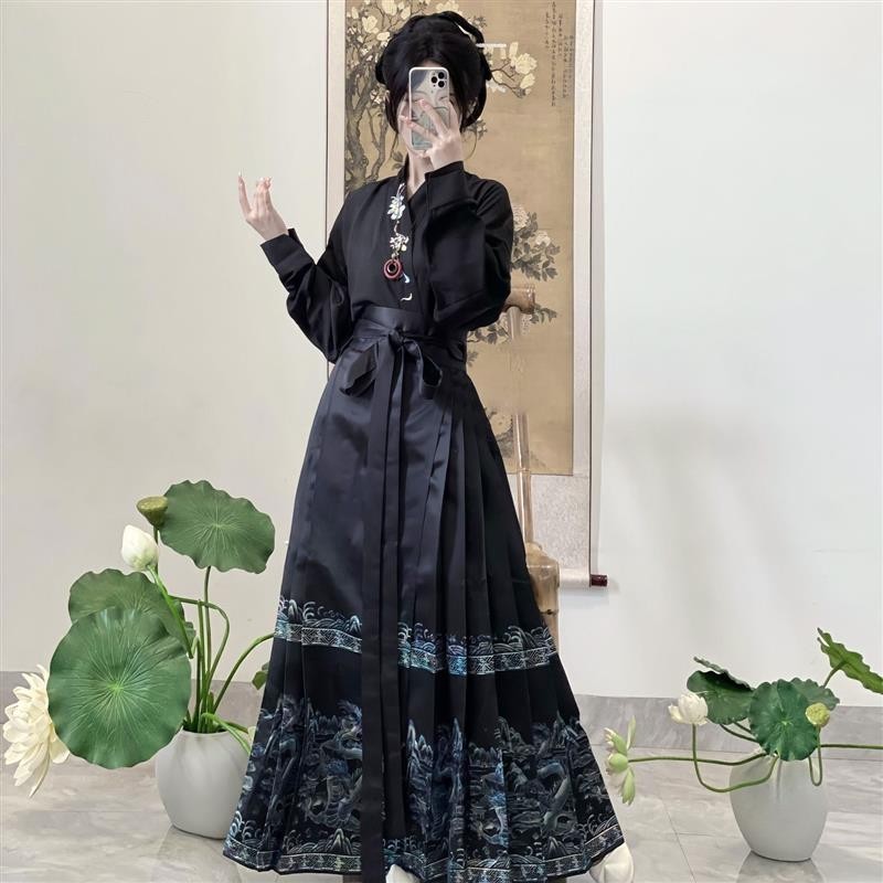 Hanfu Dragon Shop Kyushu Female Ming Made Improved Horse Face Skirt ...