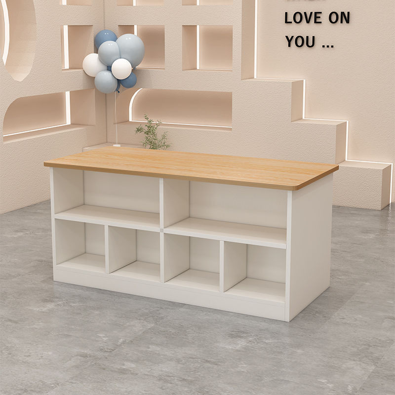 Clothing store island display table multi-layer display cabinet shoe ...