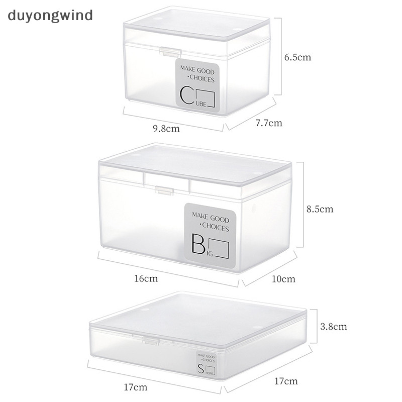 (duyongwind) Mini Plastic Box Rectangular Box Translucent Box Packing ...