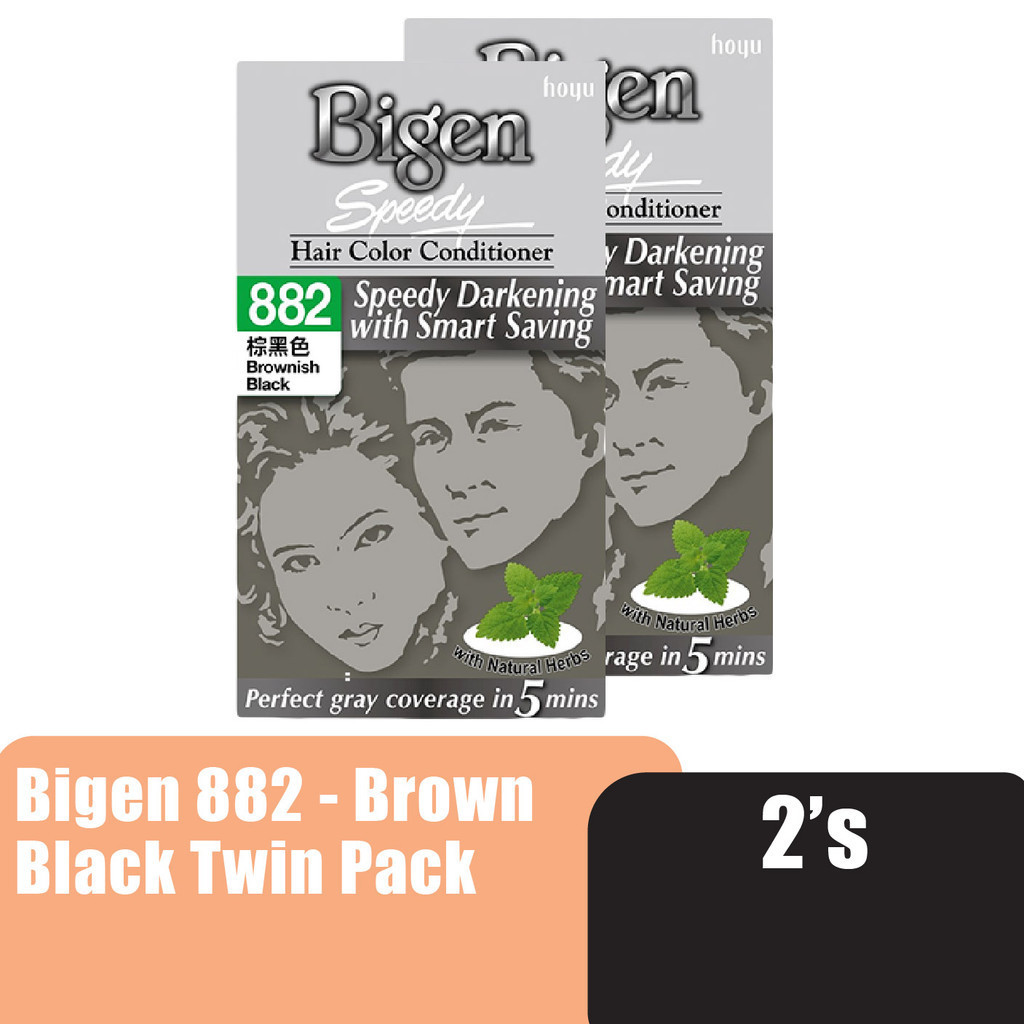 BIGEN Hair Color Conditioner 882 Brownish Black Twin Pack - Bigen Hair ...
