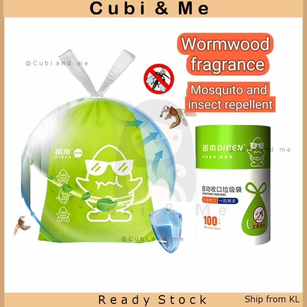 C&M 100Pcs Garbage bag Mosquito Repellent Dustbin Bag Plastik Sampah ...