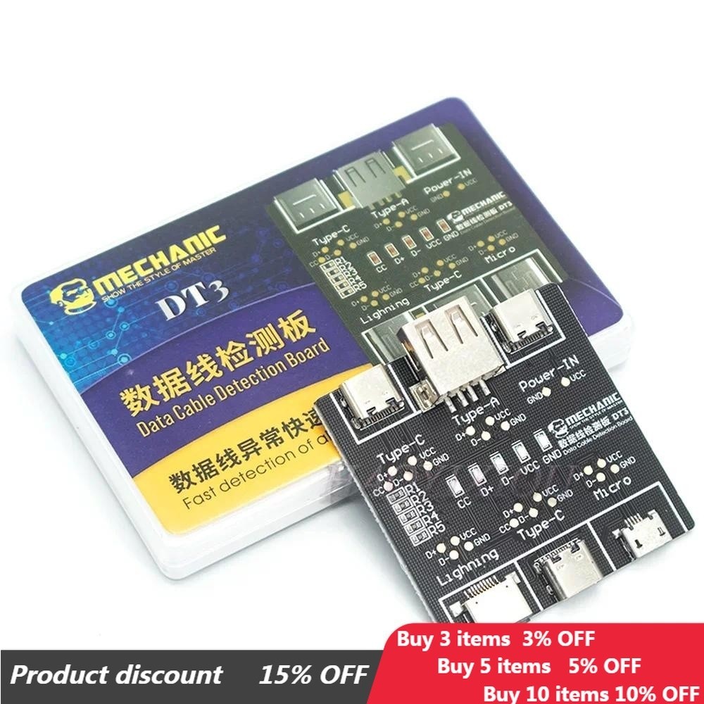 MECHANIC DT3 USB Cable Tester Data Cable Test PCB Board For iPhone ...