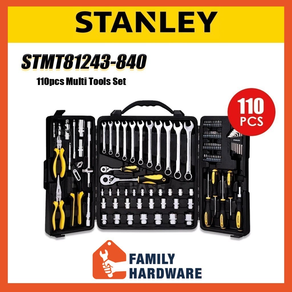 STANLEY STMT81243-840 110-PIECE MULTI TOOL SET 81243 81-243 110PCS SET ...