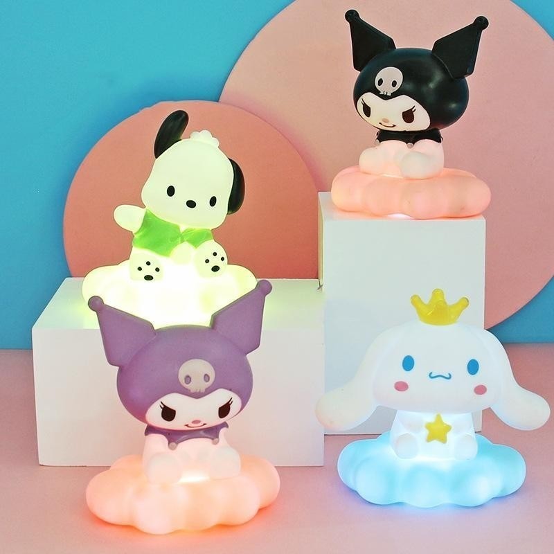 Sanrio Cloud Night Light Cartoon Kuromi My Melody Cinnamoroll LED Sleep ...