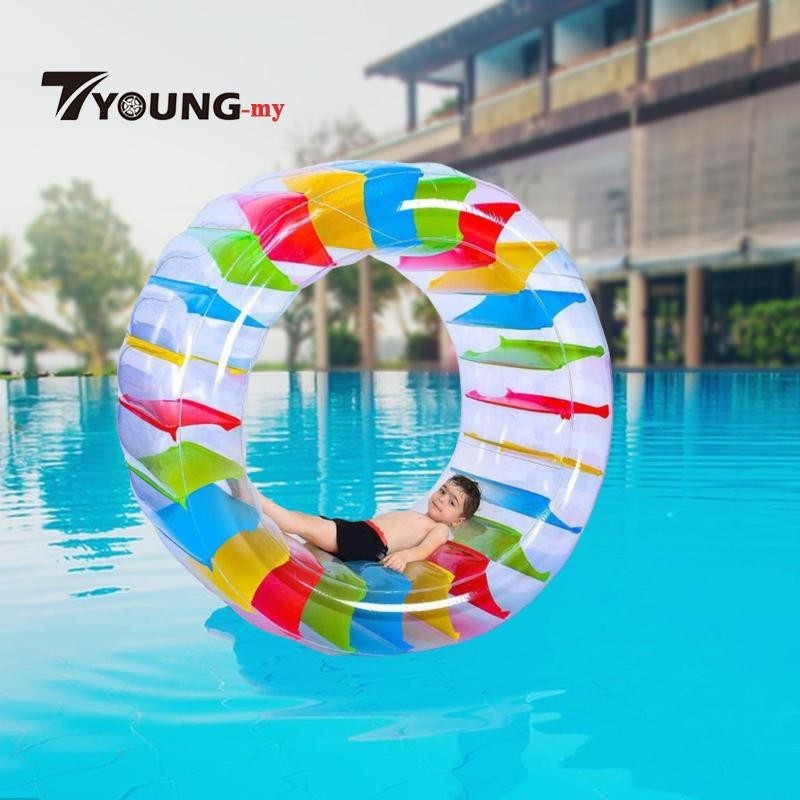 [ Inflatable Water Wheel Swimming Indoor Outdoor Yard Pond River ...