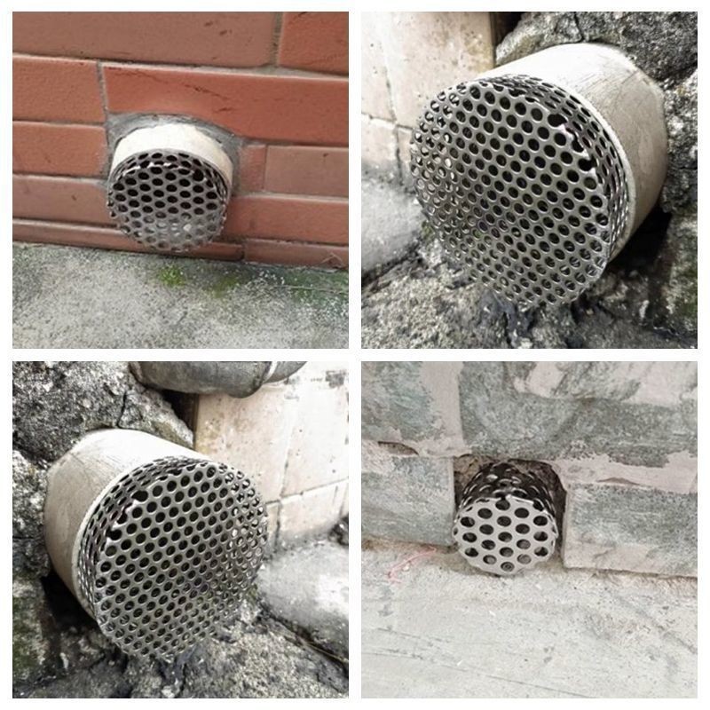 Stainless Steel Side Exhaust Filter Mesh Conical Filter Tube Fume Pipe ...