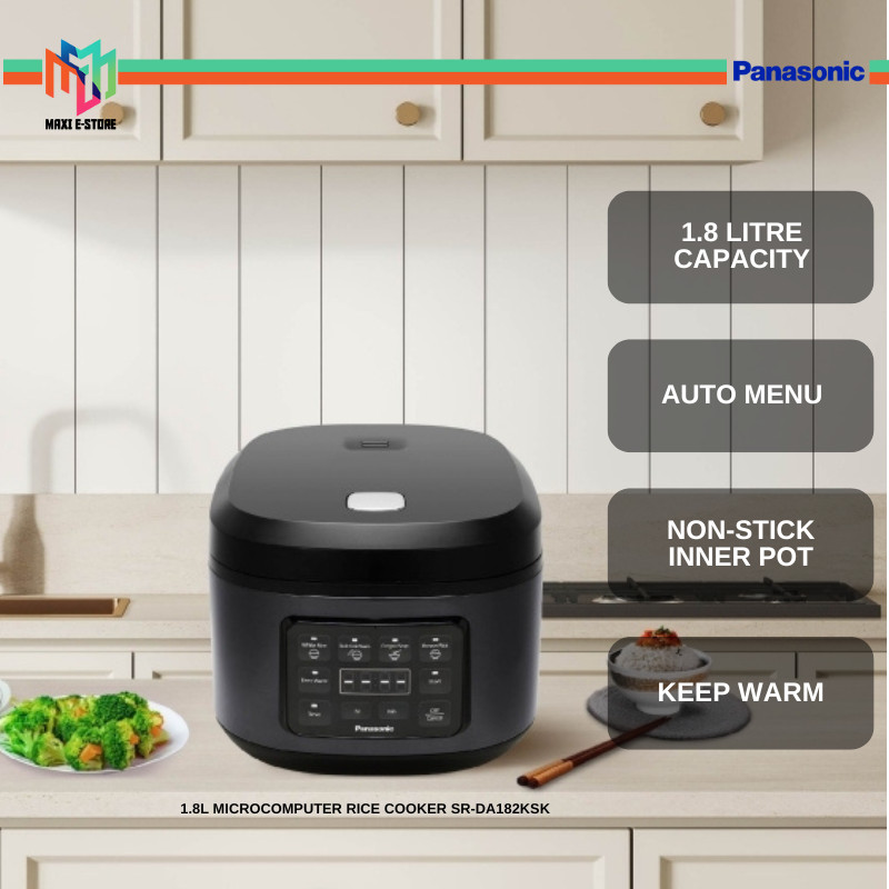 Panasonic SR-DA182KSK / SR-DF181WSK Microcomputer Rice Cooker 1.8 litre ...