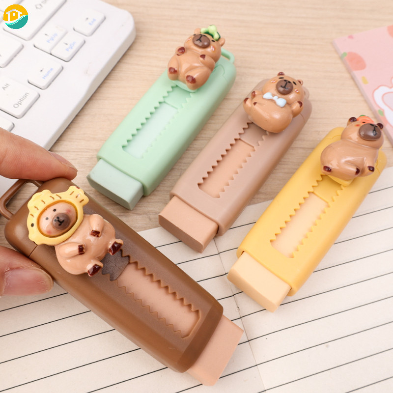 Kawaii Capybara Push-pull Design Eraser Student Back To School Gift ...