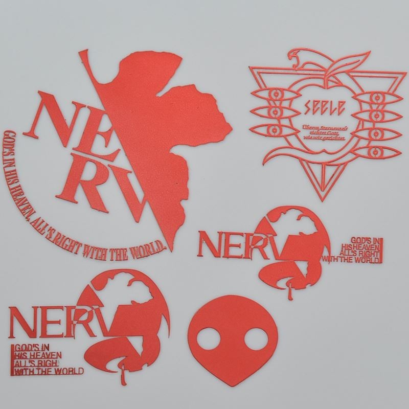 Nerv Headquarters Metal Stickers EVA Evangelion Label Stickers Mobile ...