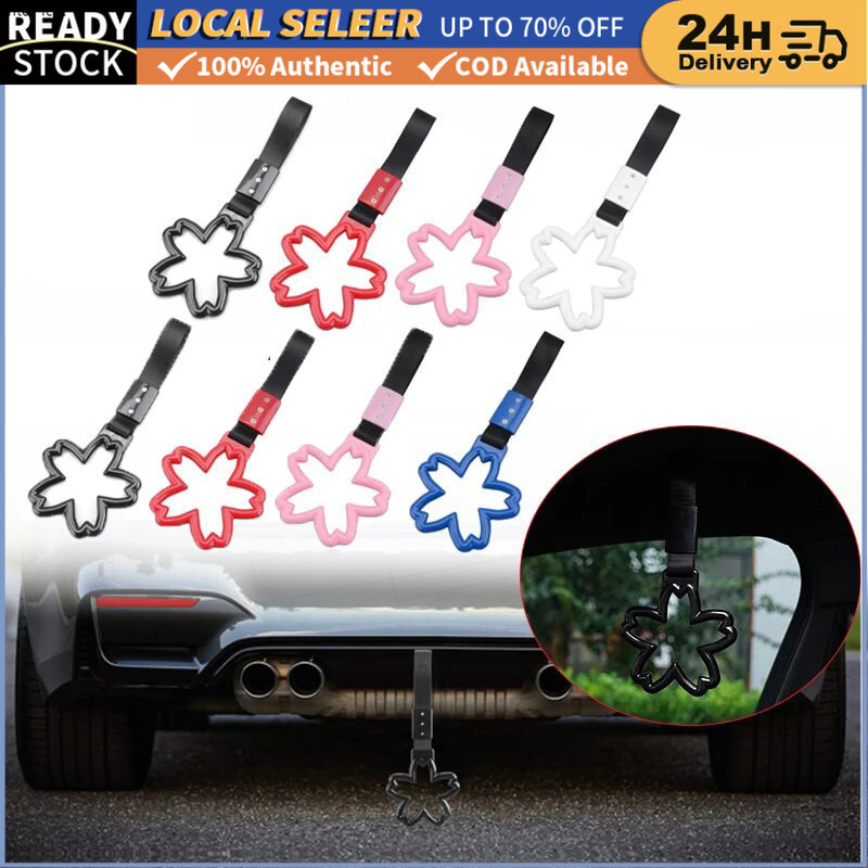Car Rear Bumper Warning Ring Tow Strap Plastic JDM Drift Charm Strap ...