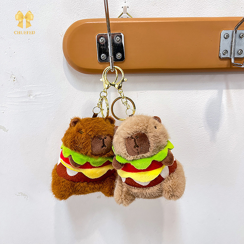 Chuffed Cute Capybara Plush Key Chain Cartoon Water Porpoise Mouse ...