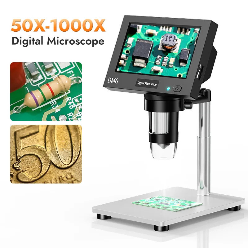 4.3 inch LCD Digital Microscope 1000X Video Microscope for Adult with ...