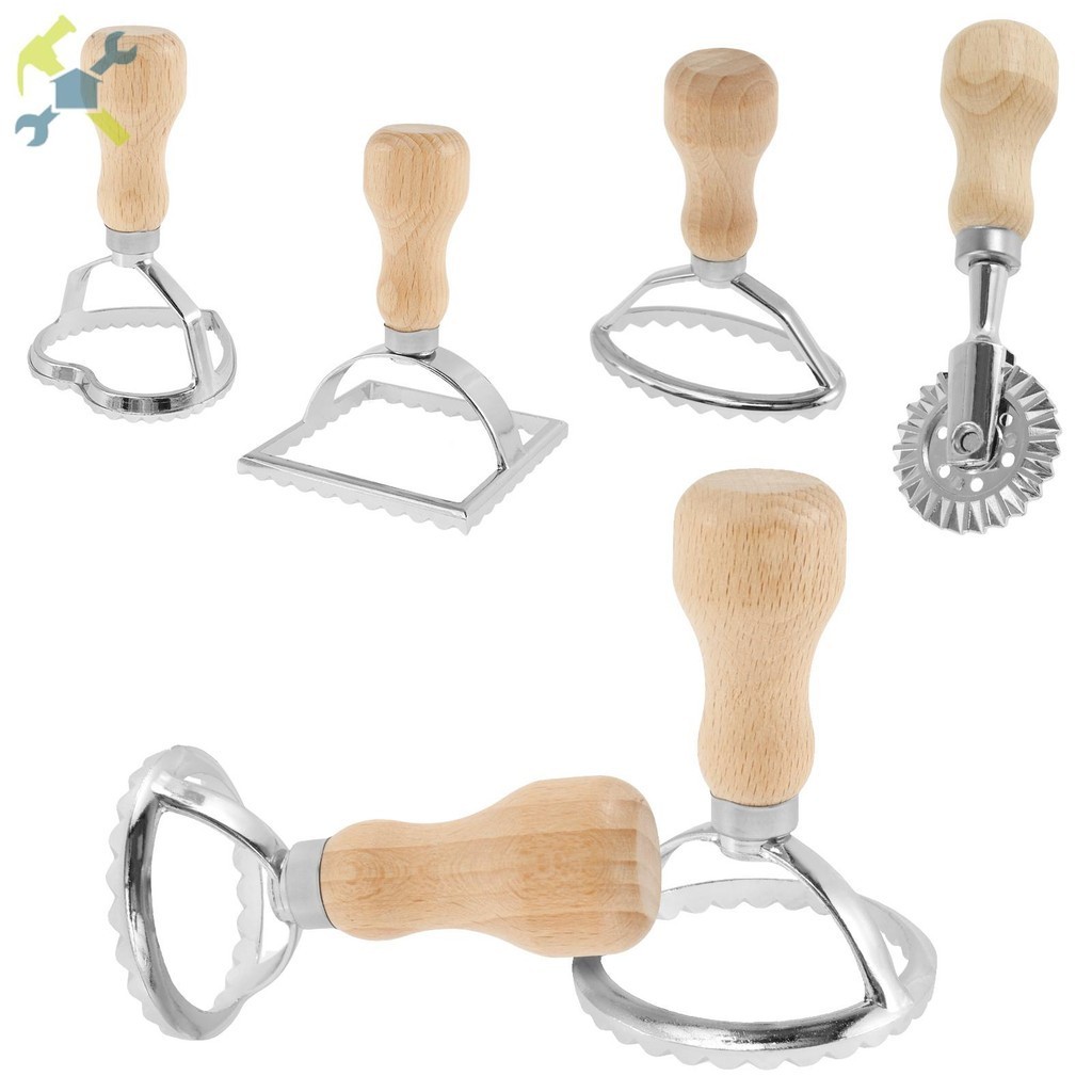 6 Pcs Ravioli Pasta Cutter Wheel Set Ravioli Stamp Maker Cutter with ...
