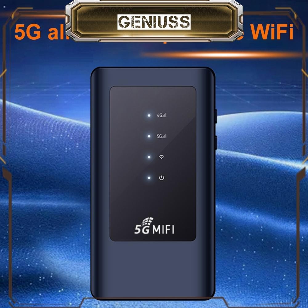[geniuss.my] 5G MiFi Mobile Modem with SIM Card Slot Portable WiFi Hotspot Up to 16 Users ...