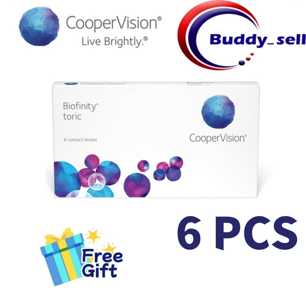 (6 PCS) Cooper Vision Biofinity Toric Astigmatism Lens Monthly ...