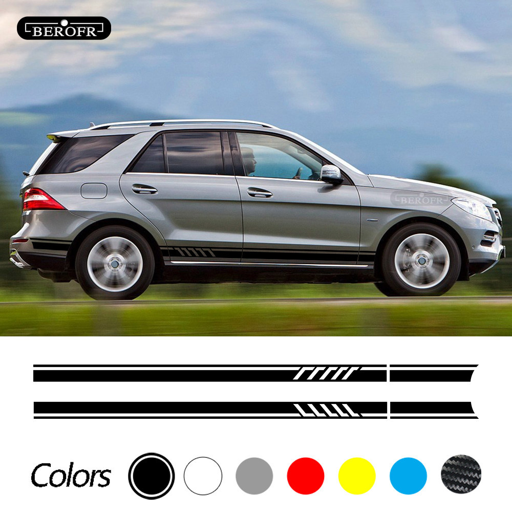 Car Edition 1 Stripe Side Skirt Sticker Door Decal for Mercedes Benz ...