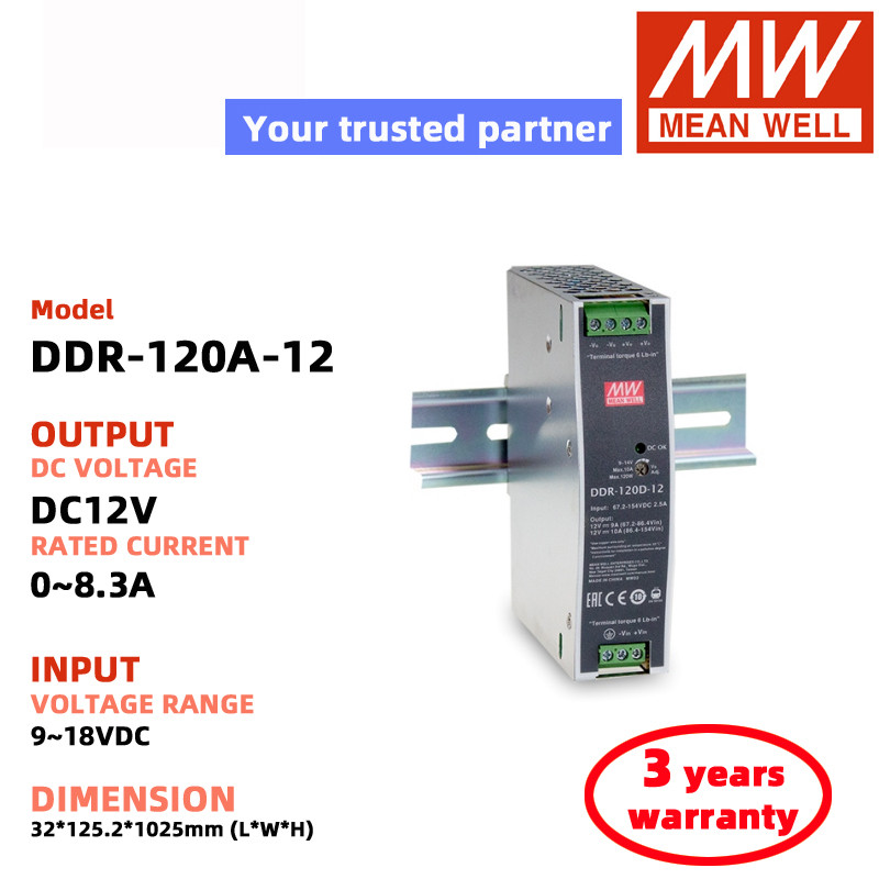 MEAN WELL DDR-120A DDR-120B DDR-120C DDR-120 DC12V DC24V Switching ...