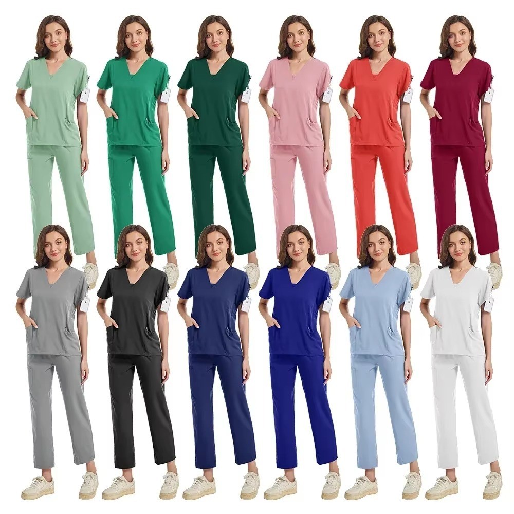 Spring and Summer Scrub Suit for Women, Beauty Salon Hand Washing ...
