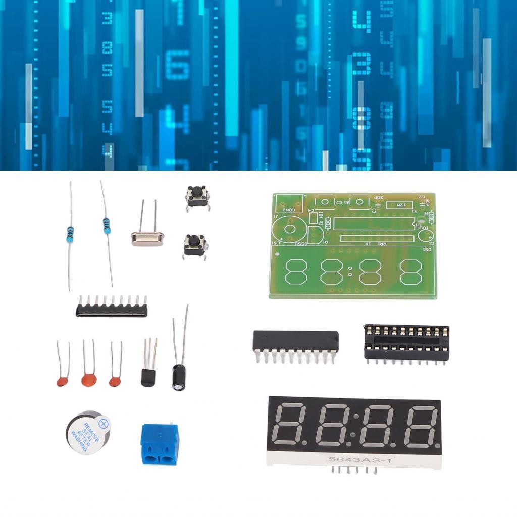 Yohooo FTVOGUE Digital Clock Kits 4 Digit Electronics Alarm Clocks Kit ...