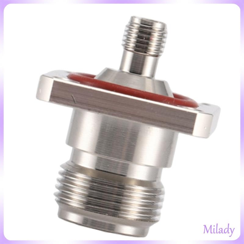 Milady Type N to SMA Coax Connector N Female to SMA Female 4-Hole Panel Mount Coax Adapter N ...
