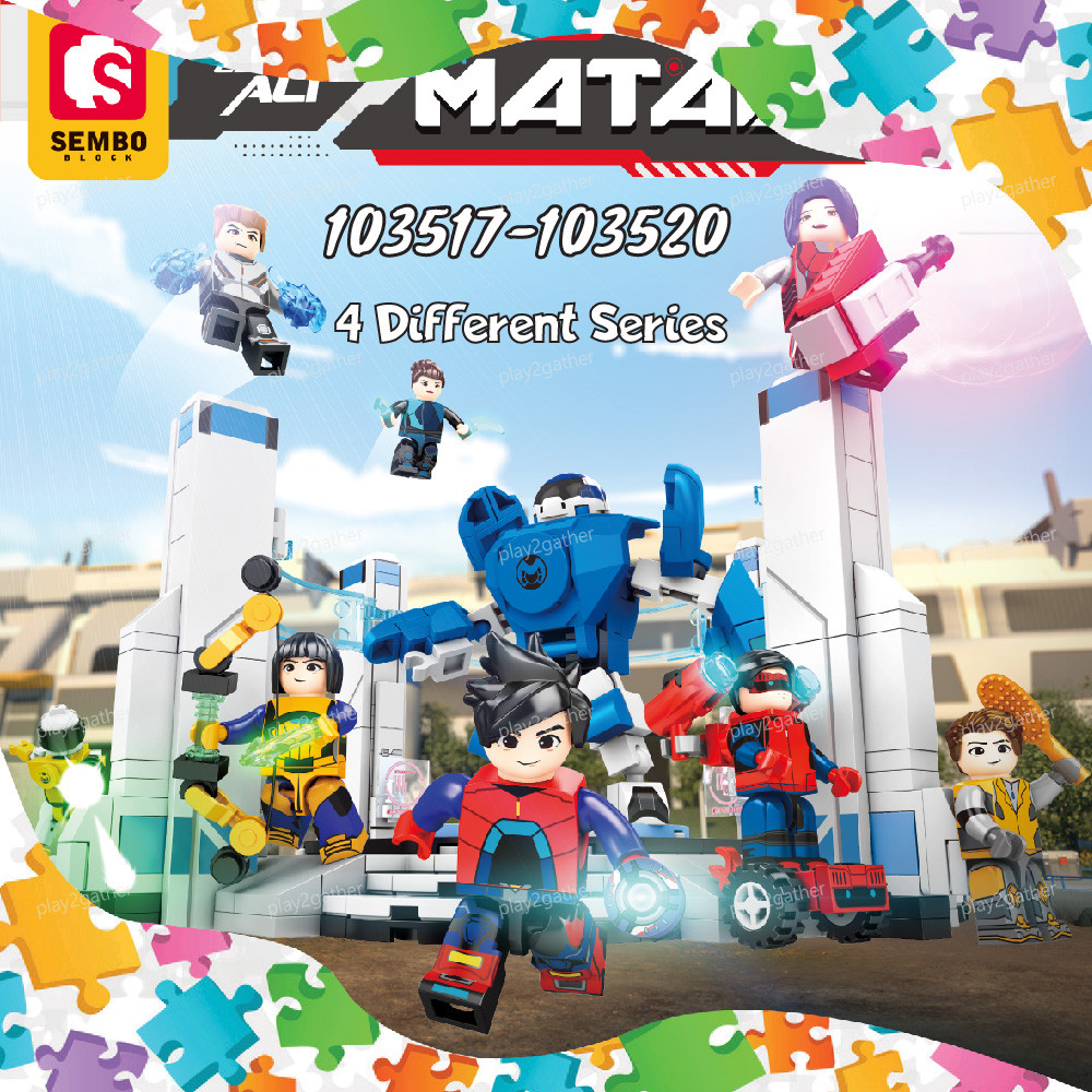 Sembo Block x Ejen Ali MATABLOX Misi: 4 Different MATA Arena Capture ...