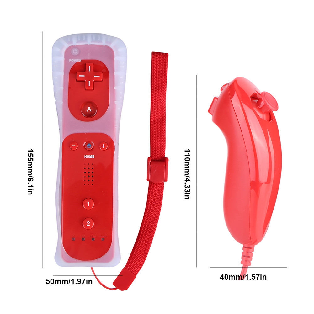 2 In 1 Built In Motion Plus Remote Control Joystick Joypad for Wii Wii ...