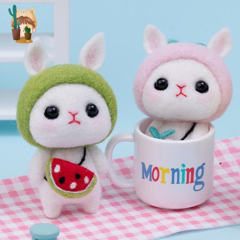 Wool Felt Poking Fun, Little White Rabbit Style, Suitable For Daily ...