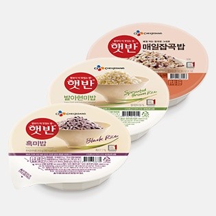 CJ Cooked White Black Brown RIce Hetbahn Korea CJ Instant Rice 200g/210g | Shopee Malaysia