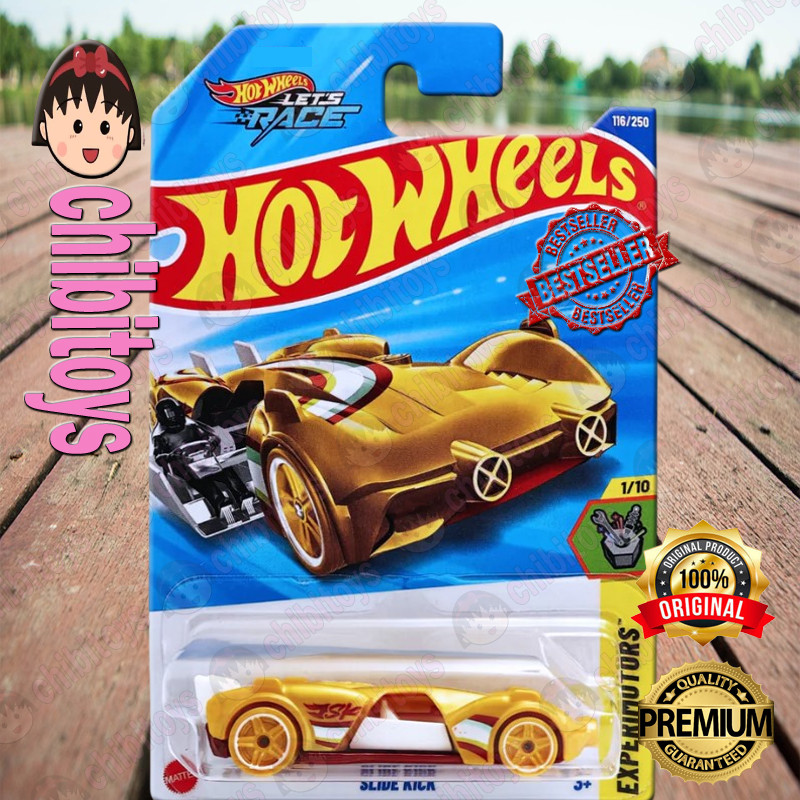 Hot Wheels Slide Kick Gold Diecast Race Car | Shopee Malaysia