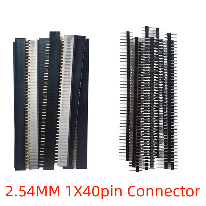 10pcs Jst Connector Strip 40Pin 1x40 Single Row Male and Female 2.54 Breakable Pin Header ...