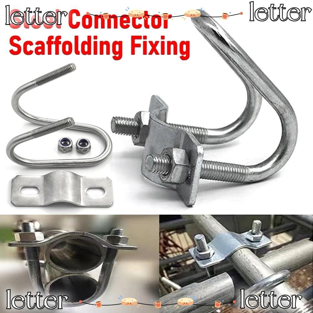 LETTER 1Pcs U Bolt, Double U-Cross Scaffolding Fixing Hose Clamp ...