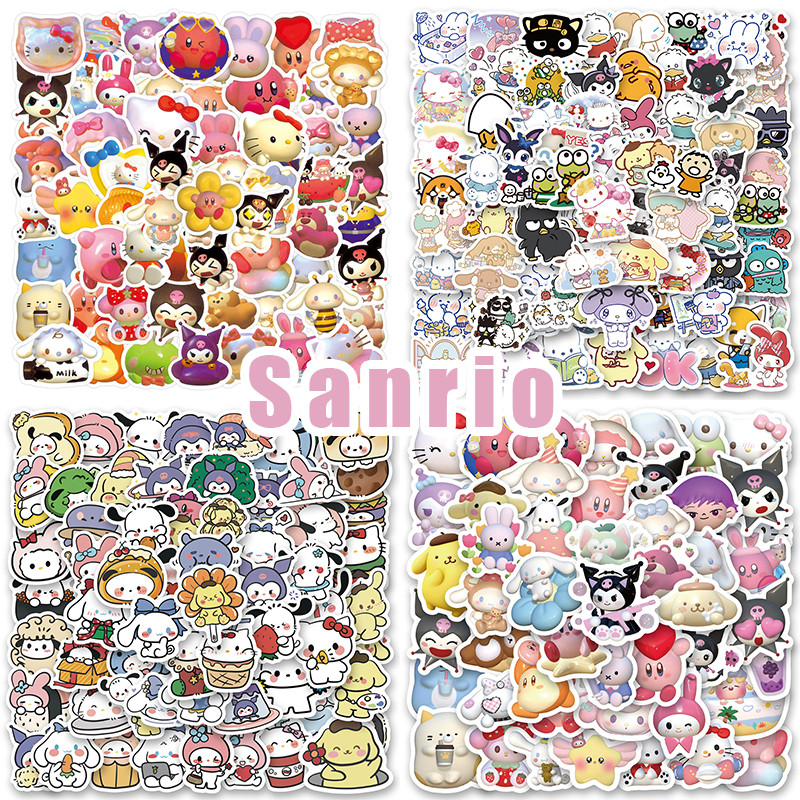 Sanrio Computer Labels 100pcs Sanrio Creative Stickers 2025 New Sanrio ...