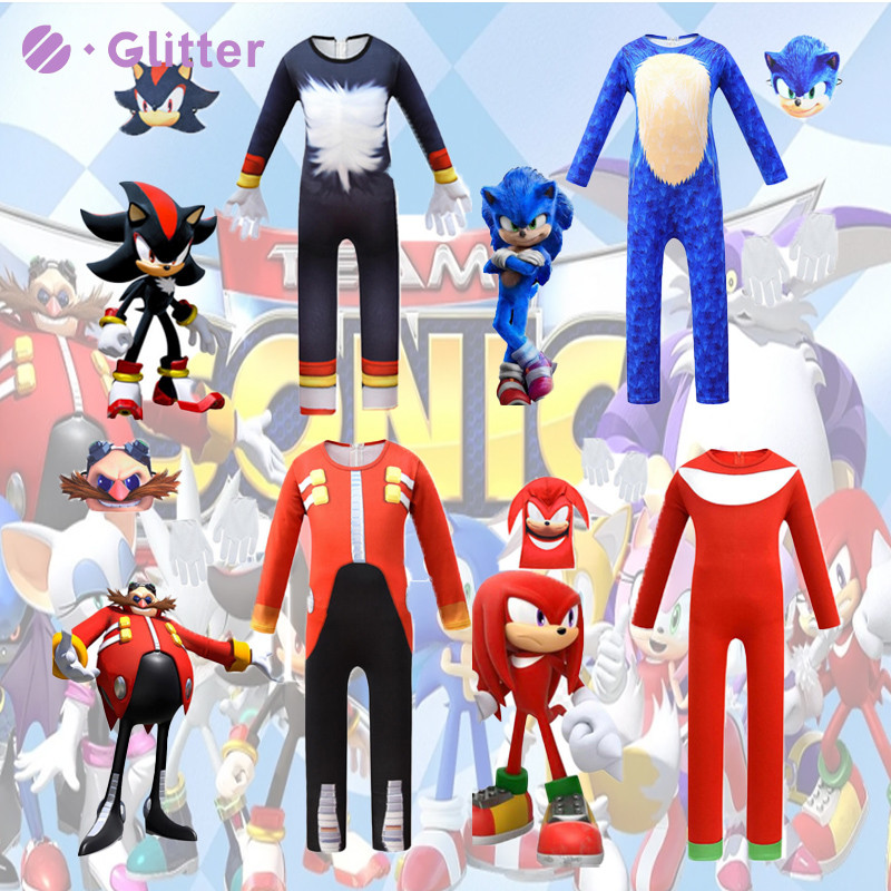 Sonic the Hedgehog 3 Cosplay Costume Dr. Eggman for Kids Boy Black ...